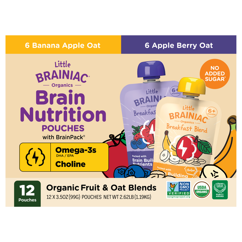 Organic Little Brainiac Fruit & Oat Blends Variety Club Pack – Brainiac®